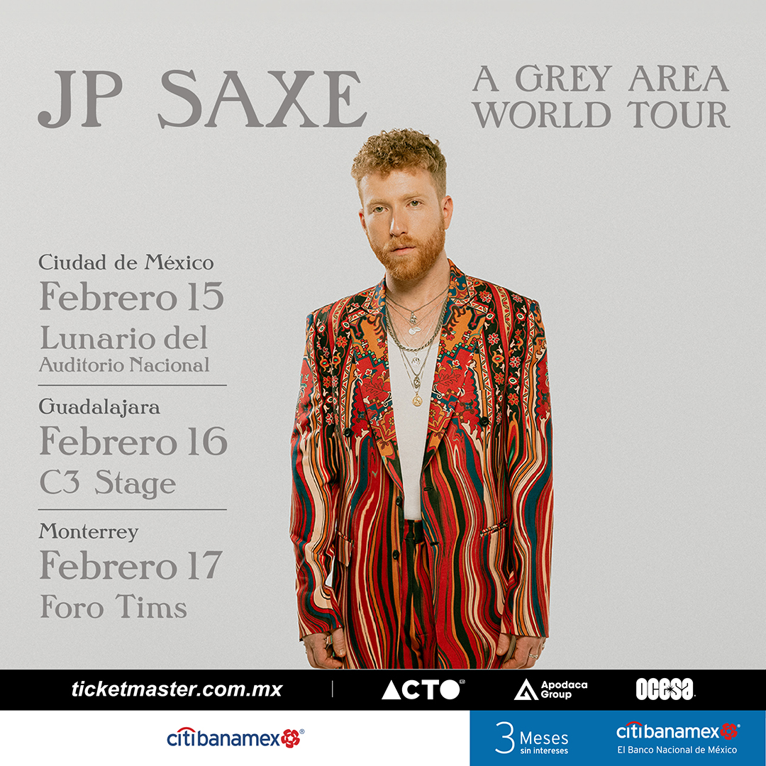 JP SAXE ¡Presentará su nuevo álbum en tres ciudades de México en 2024 ...