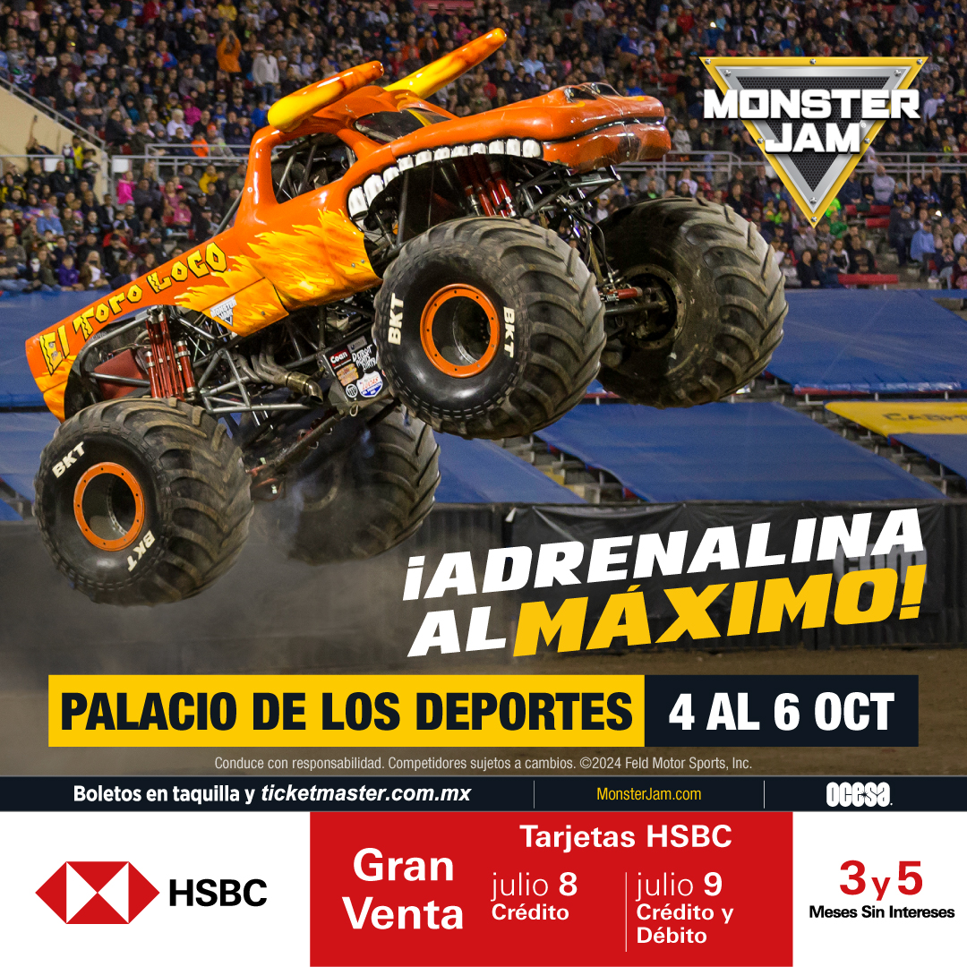 MONSTER JAM ADRENALINA AL MÁXIMO EN LA CIUDAD DE MÉXICO - heaven and ...